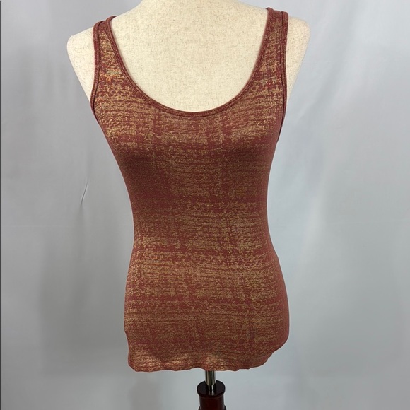 BKE | Tops | Bke Form Fitting Sleeveless Tank Top Rustgold Earthy Xs ...